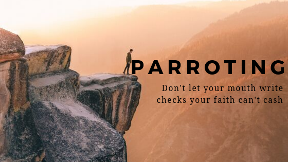 Parroting: Don’t Let Your Mouth Write Checks Your Faith Can’t Cash ...